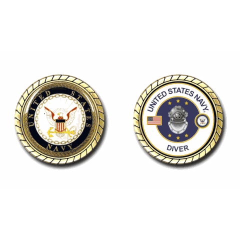 US Navy Diver Challenge Coin - US Navy Challenge Coins - PriorService.com