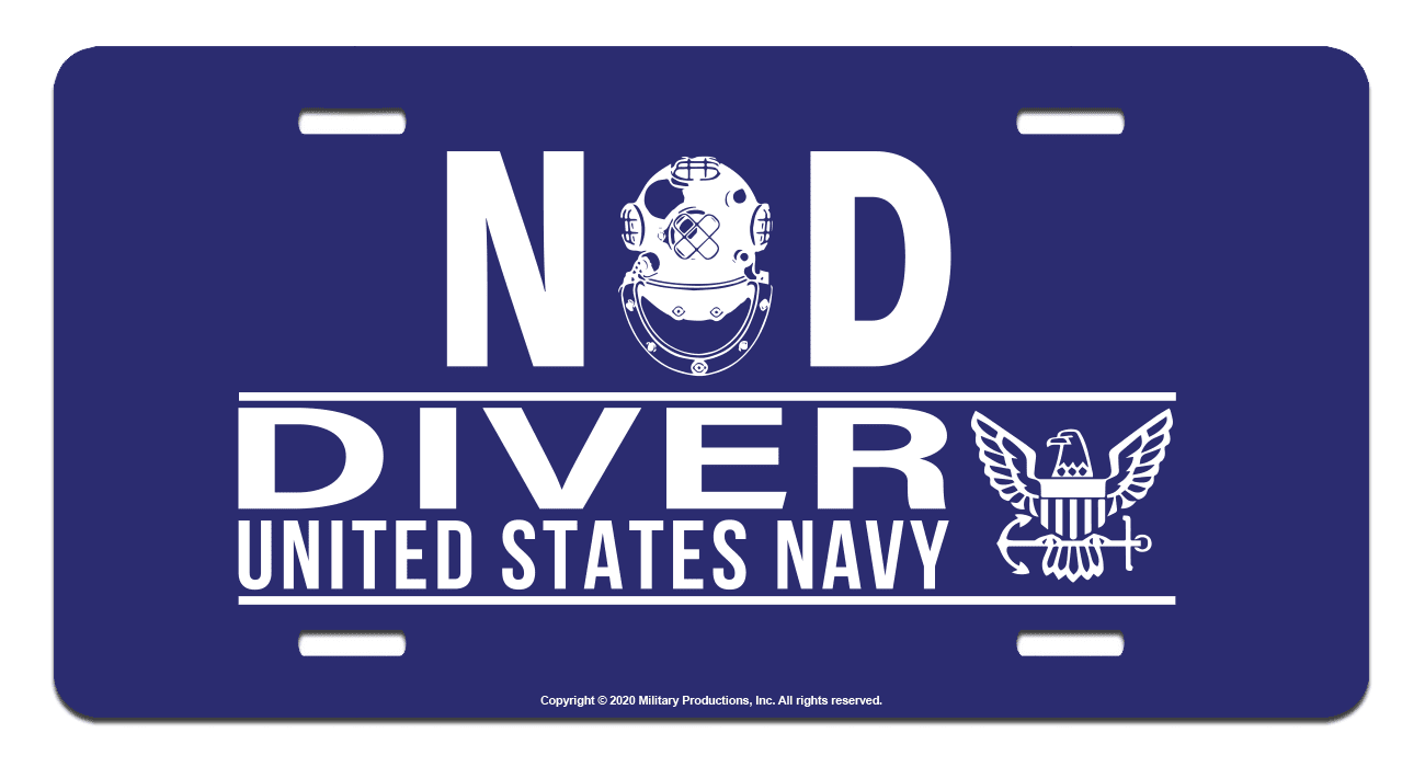 US Navy Diver License Plate - US Navy Rating License Plates ...