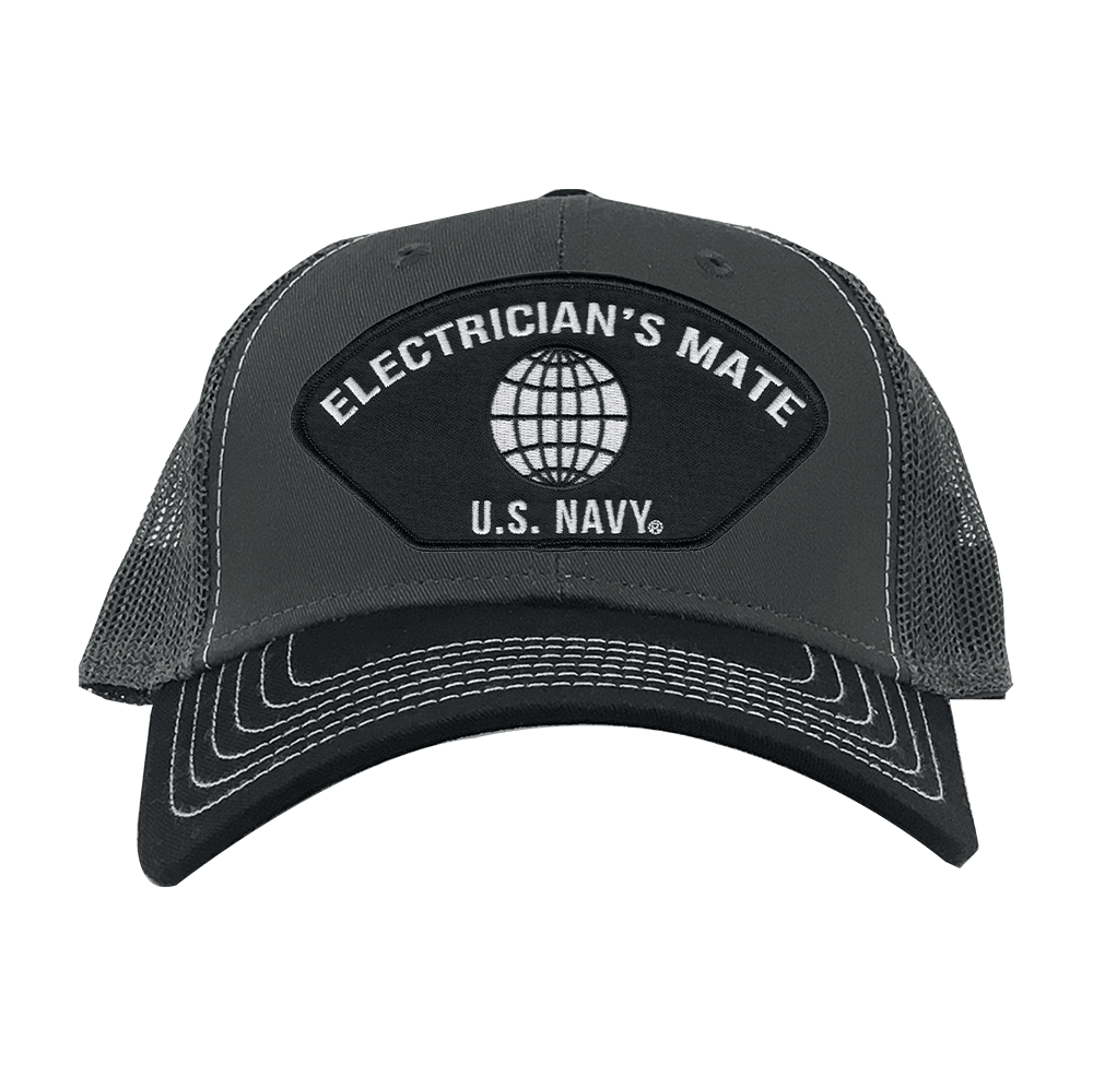 US Navy Electricians Mate Gray Mesh Ball Cap - US Navy Ratings Gray ...