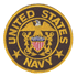 US Navy Emblem Patch - Black 4" - US Navy Patches - PriorService.com