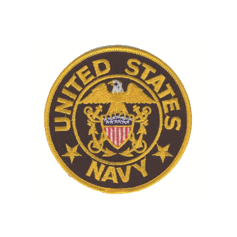 US Navy Emblem Patch - Black 4" - US Navy Patches - PriorService.com