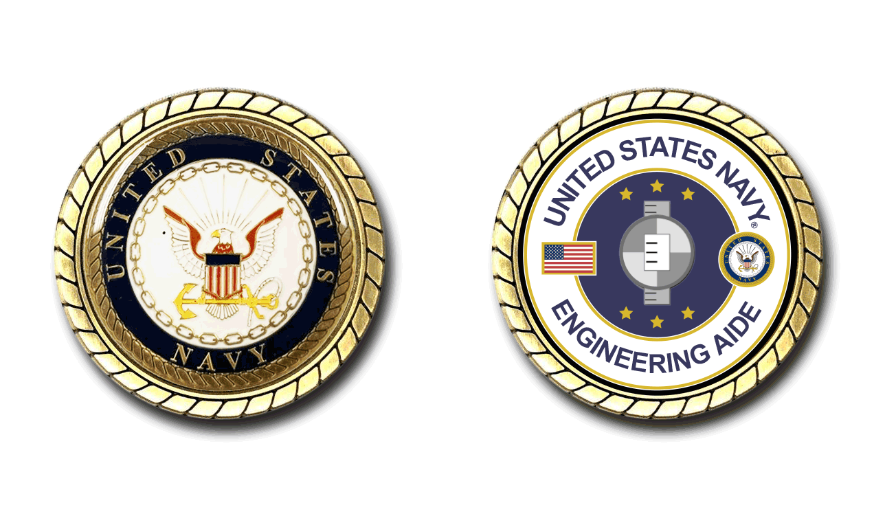 US Navy Engineering Aide Challenge Coin - US Navy Rating Challenge ...