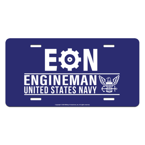 US Navy Engineman License Plate - US Navy Rating License Plates ...
