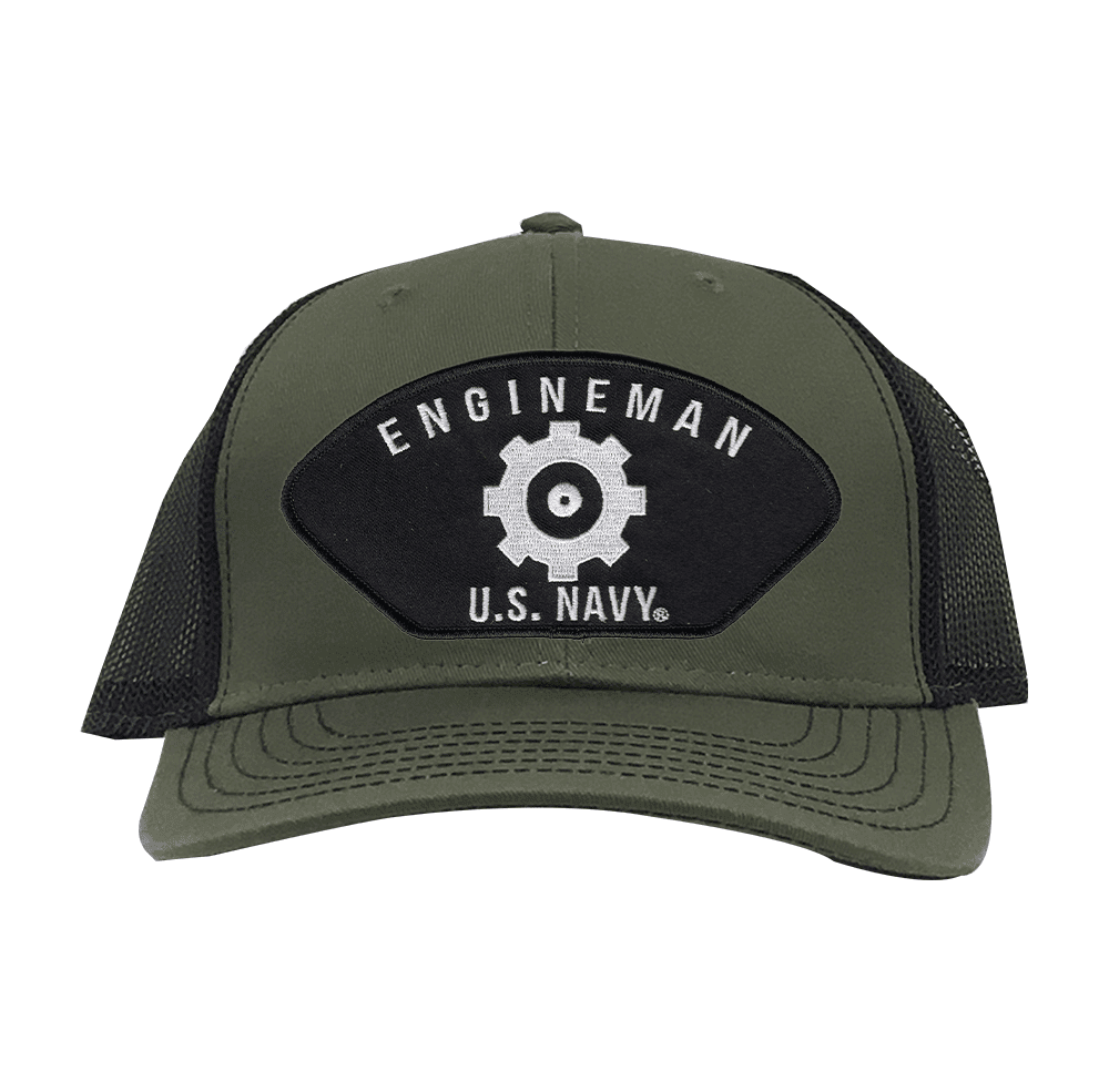 US Navy Engineman OD Green Mesh Ball Cap - US Navy Ratings OD Green ...