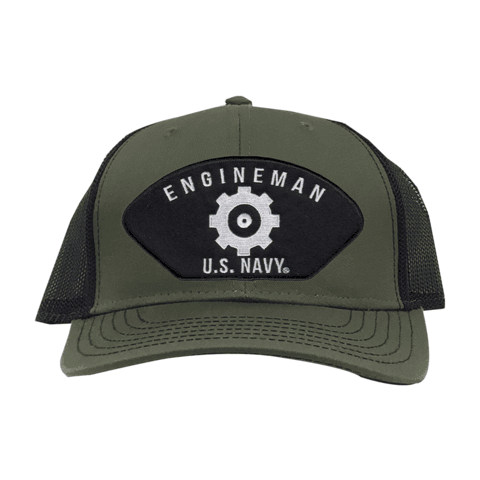 US Navy Engineman OD Green Mesh Ball Cap - US Navy Ratings OD Green ...