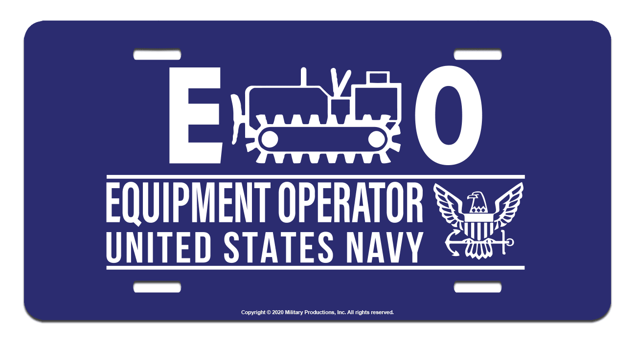 US Navy Equipment Operator License Plate - US Navy Rates License Plates ...