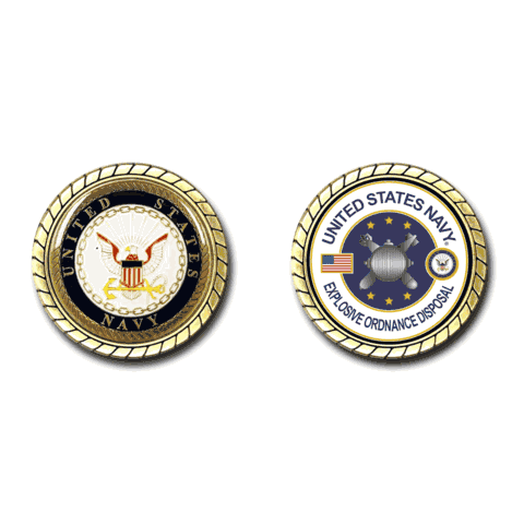 US Navy Explosive Ordnance Disposal Challenge Coin - US Navy Rating ...