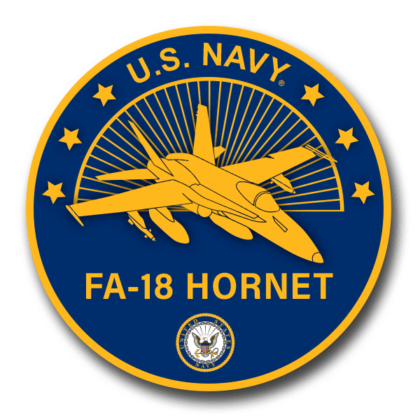 US Navy FA-18 Hornet Decal - US Navy Aircraft Decals - PriorService.com