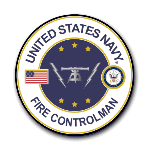 US Navy Fire Controlman Decal - US Navy Rating Decals - PriorService.com