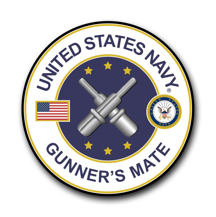 US Navy Gunner's Mate Decal - US Navy Rating Decals - PriorService.com