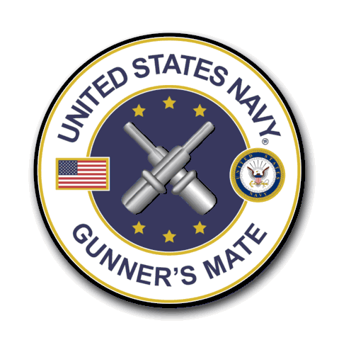 US Navy Gunner's Mate Decal - US Navy Rating Decals - PriorService.com