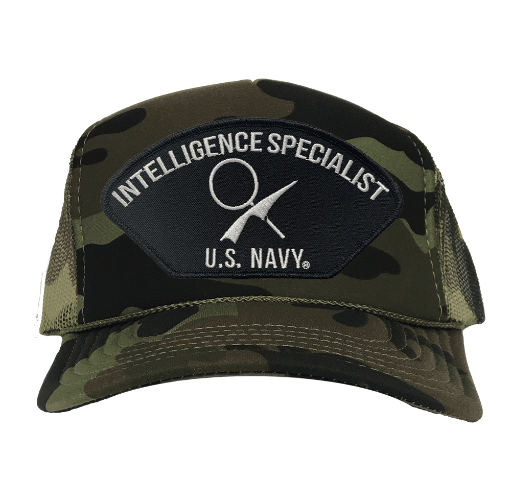 US Navy Intelligence Specialist Camo Mesh Cap - US Navy Ratings Camo ...