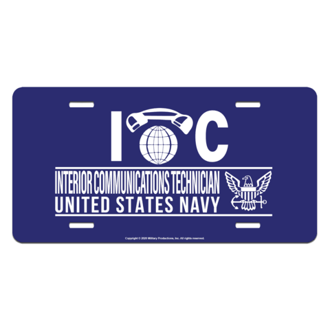 US Navy Interior Communications Technician License Plate - US Navy ...