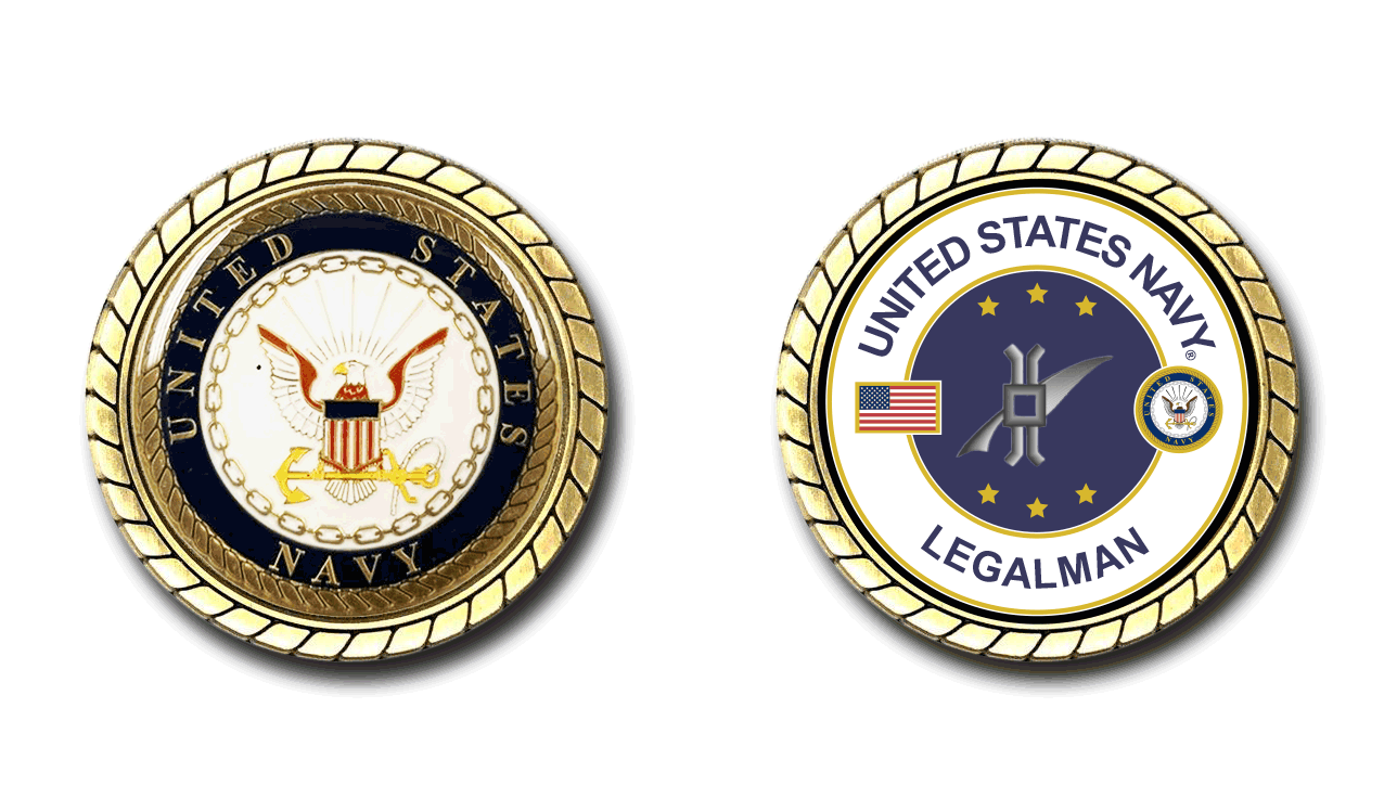 US Navy Legalman Challenge Coin - US Navy Rating Challenge Coins ...