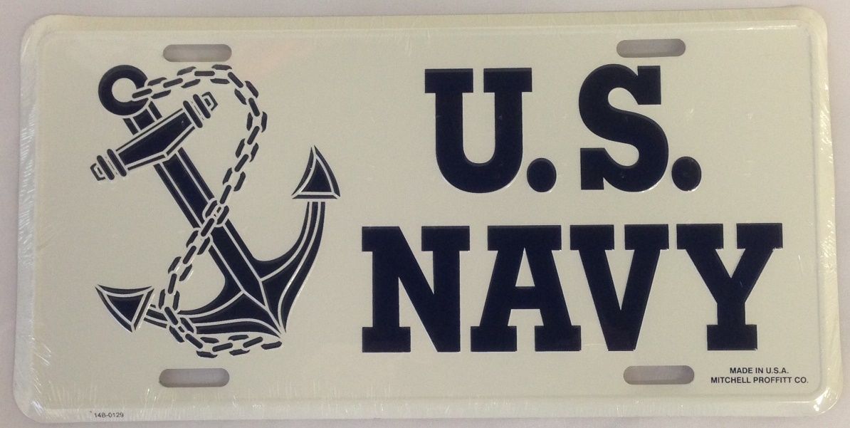 US Navy License Plate - US Navy License Plates - PriorService.com
