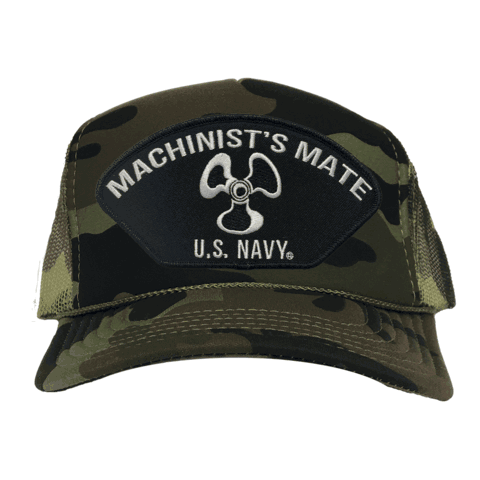 US Navy Machinists Mate Camo Mesh Cap - US Navy Ratings Camo Mesh Ball ...