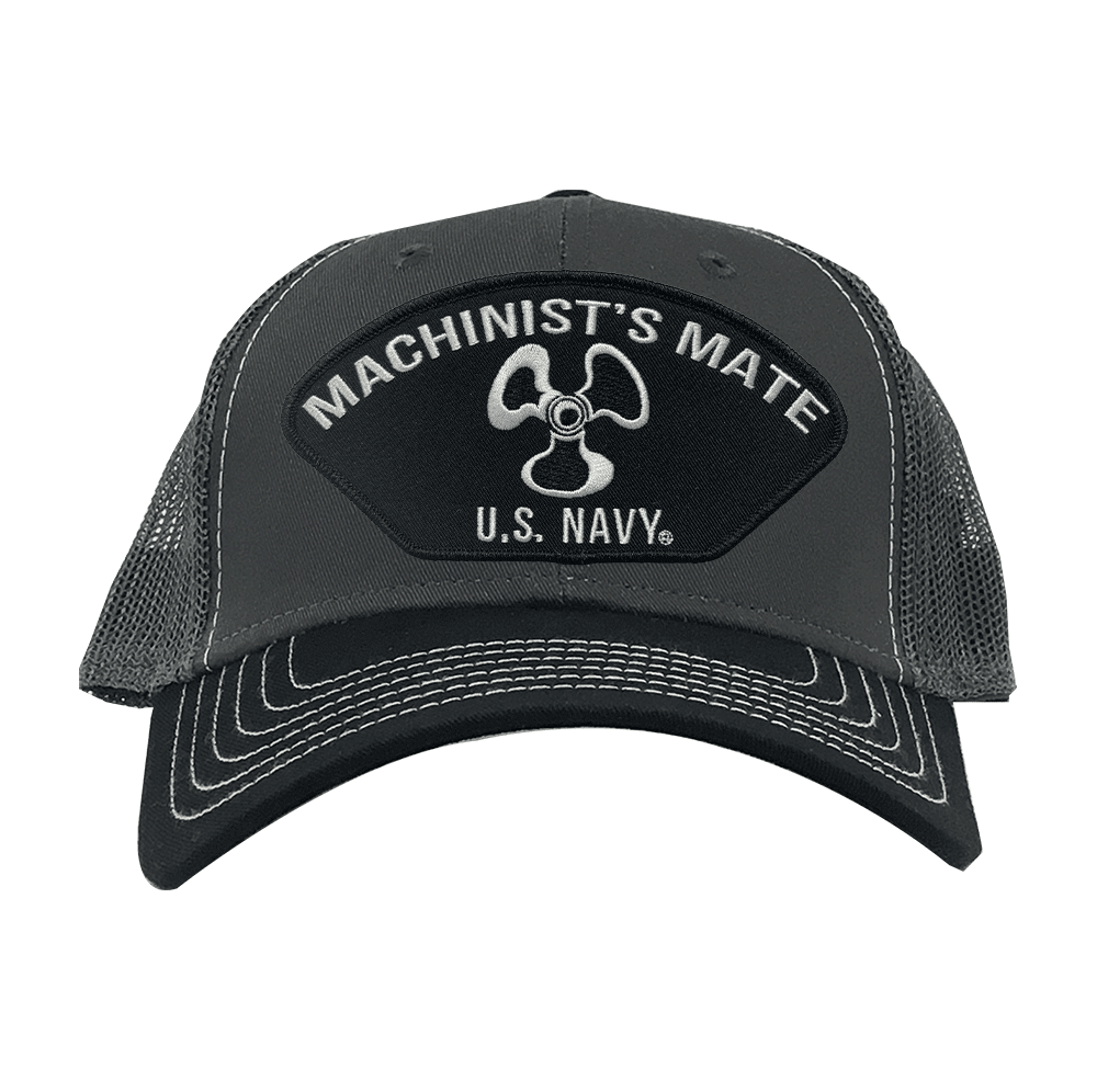 US Navy Machinists Mate Gray Mesh Cap - US Navy Ratings Gray Mesh Ball ...