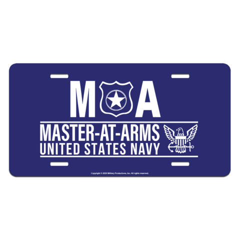 US Navy Master At Arms License Plate - US Navy Rating License Plates ...