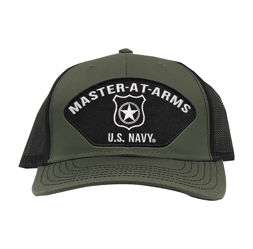 US Navy Master-At-Arms OD Green Mesh Ball Cap - US Navy Ratings OD ...