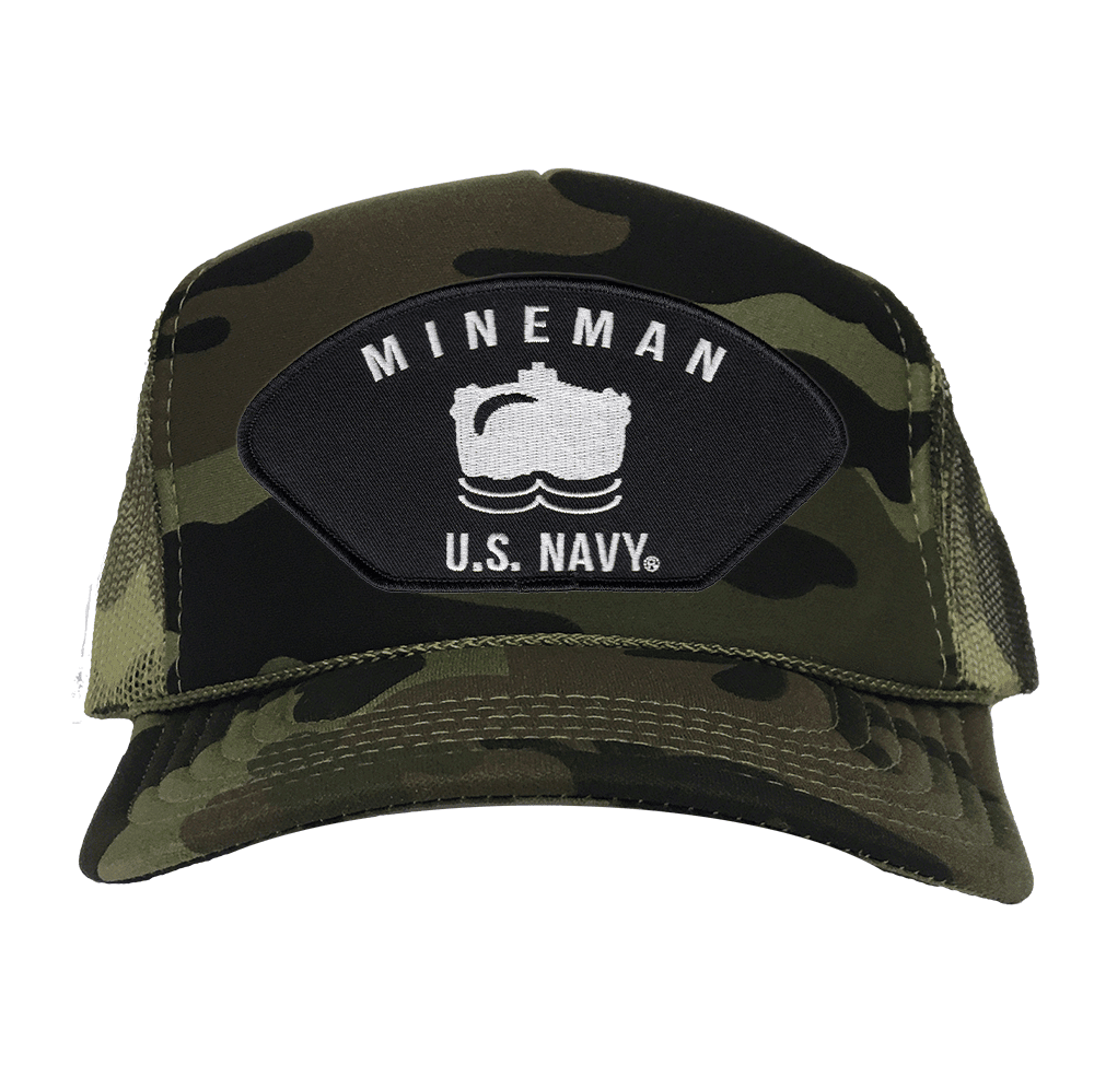 US Navy Mineman Camo Mesh Ball Cap - US Navy Ratings Camo Mesh Ball ...