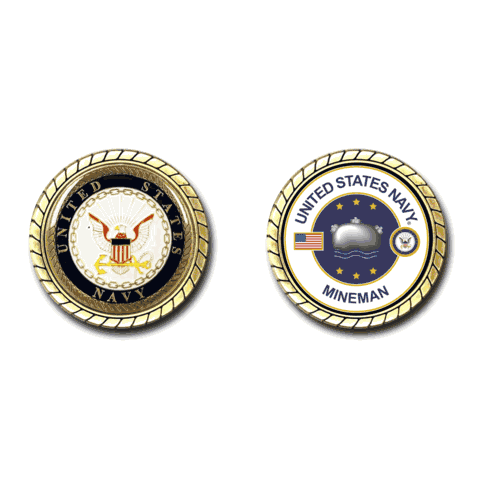 US Navy Mineman Challenge Coin - US Navy Rating Challenge Coins ...