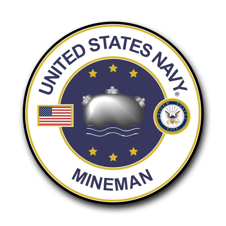 US Navy Mineman Decal - US Navy Rating Decals - PriorService.com