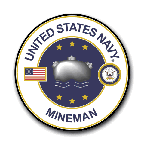 US Navy Mineman Decal - US Navy Rating Decals - PriorService.com