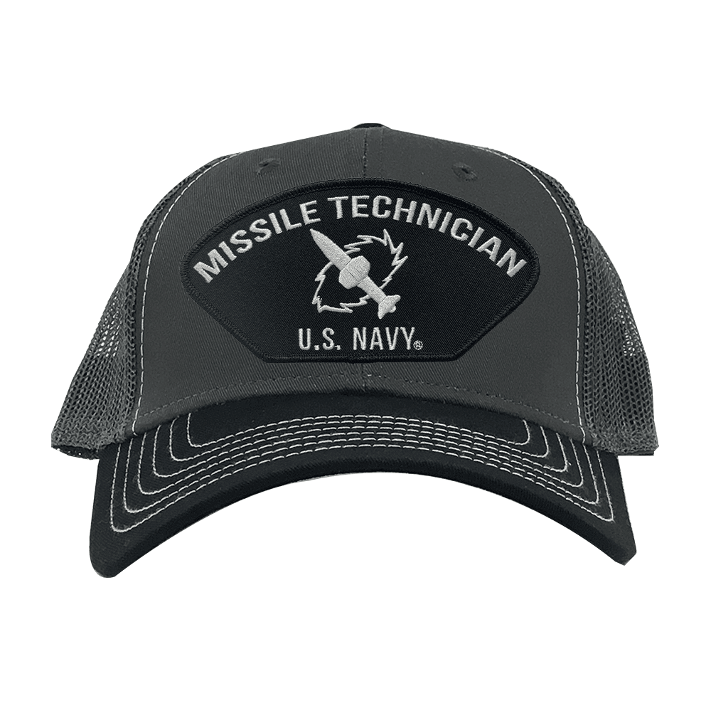 US Navy Missile Technician Gray Mesh Cap - US Navy Ratings Gray Mesh ...