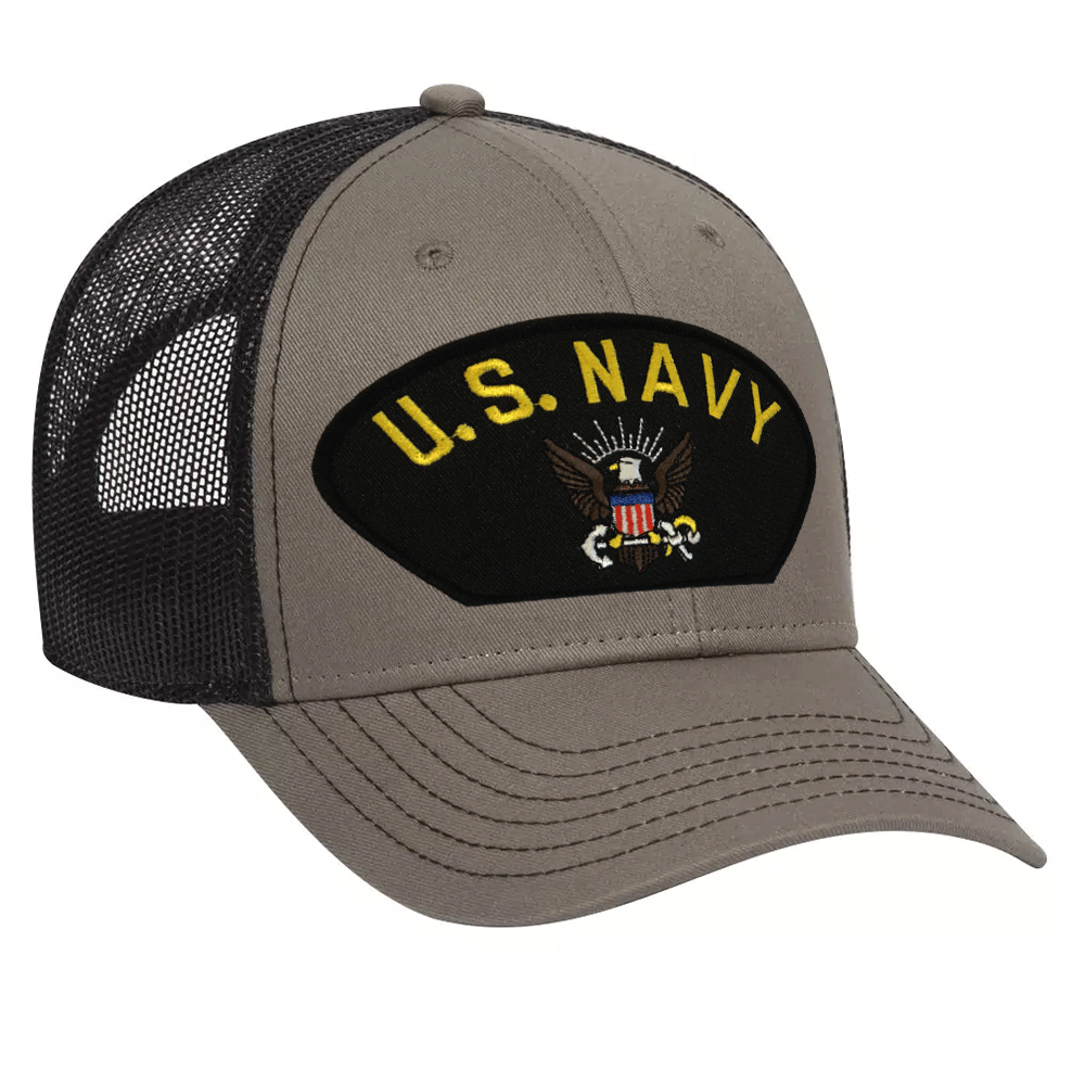 US Navy OD Green Mesh Back Cap - New OD Green Mesh Caps - PriorService.com