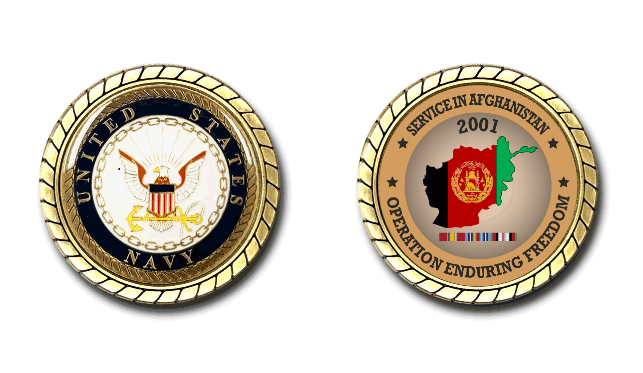 US Navy Operation Enduring Freedom 2001 Challenge Coin - US Navy OEF ...