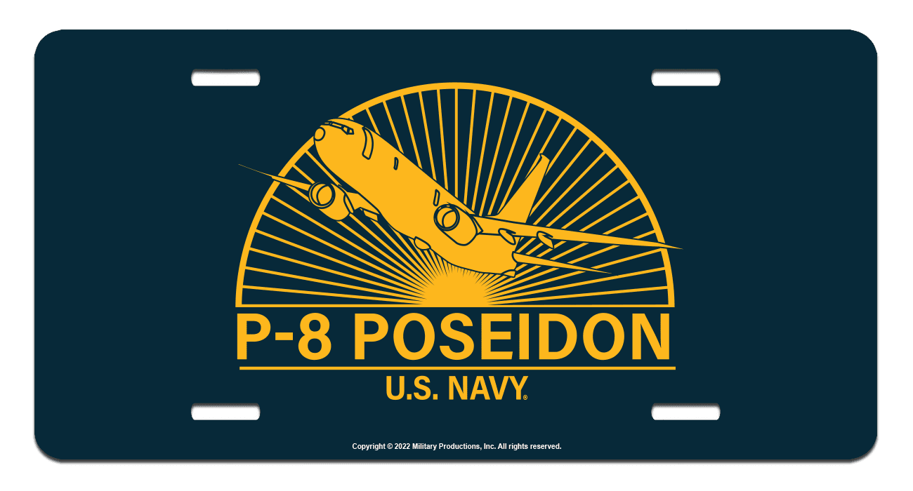 US Navy P-8 Poseidon License Plate - US Navy Aircraft License Plates ...