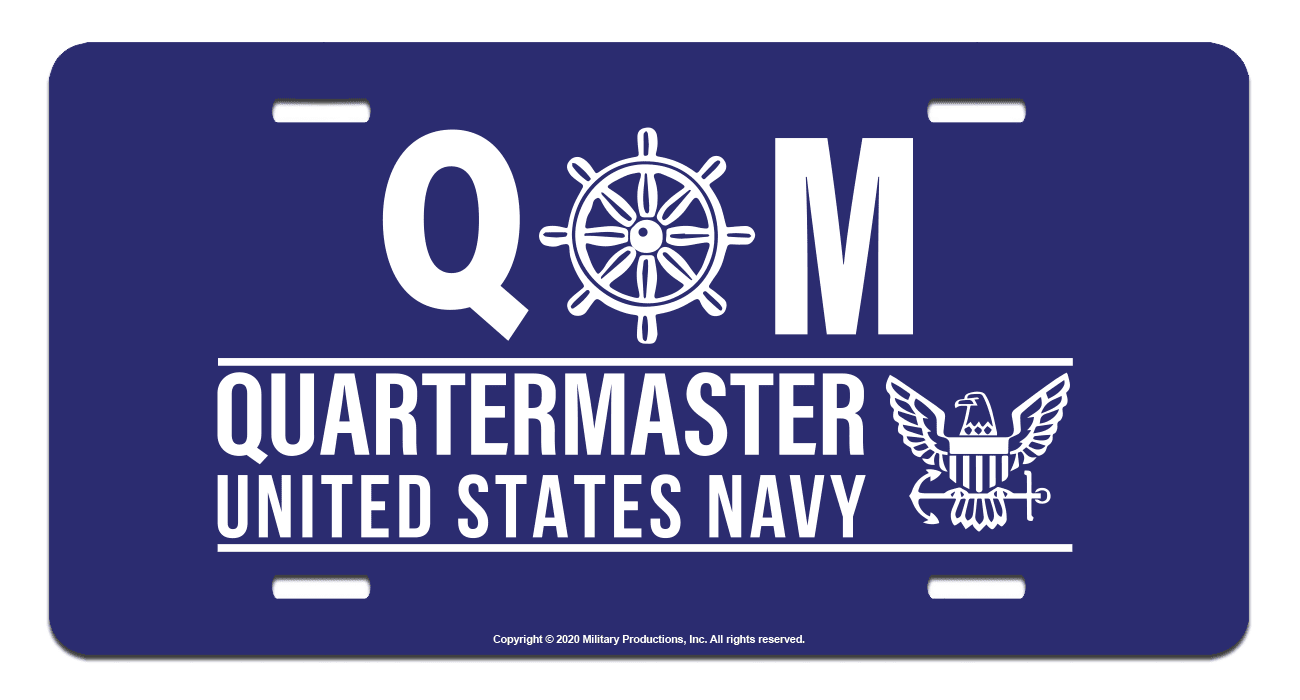 US Navy Quartermaster License Plate - US Navy Rating License Plates ...