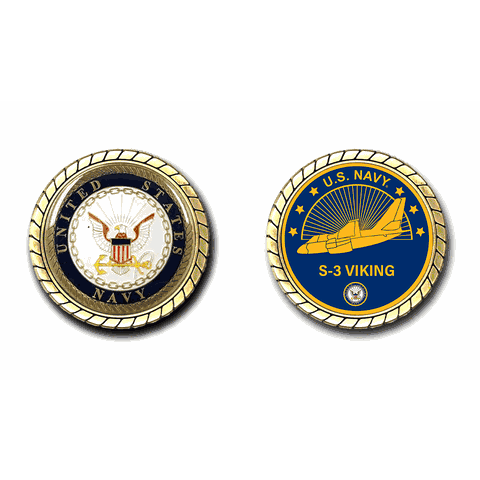 US Navy S-3 Viking Aircraft Challenge Coin - US Navy Aircraft Challenge ...