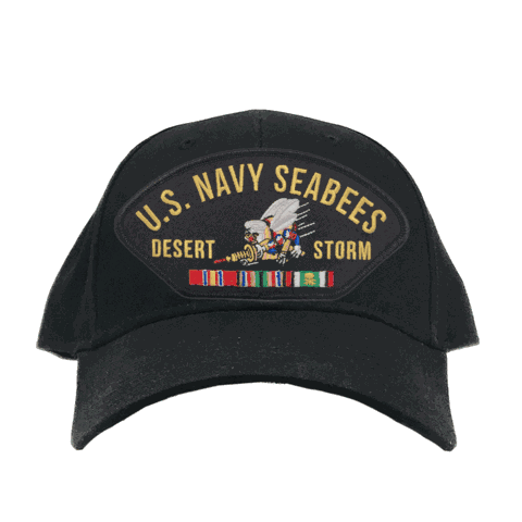 US Navy Seabees Desert Storm Ribbon Ball Cap - US Navy Seabees Caps ...