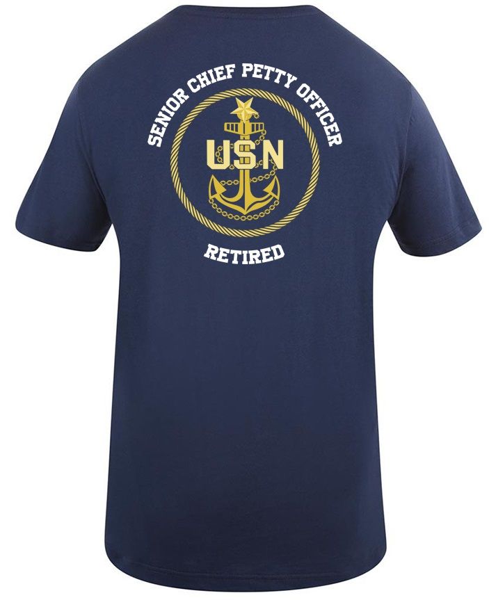 US Navy Senior Chief Petty Officer Retired T-Shirt - US Navy T-Shirts ...