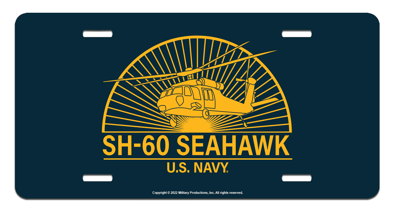 US Navy SH-60 Seahawk License Plate - US Navy Aircraft License Plates ...