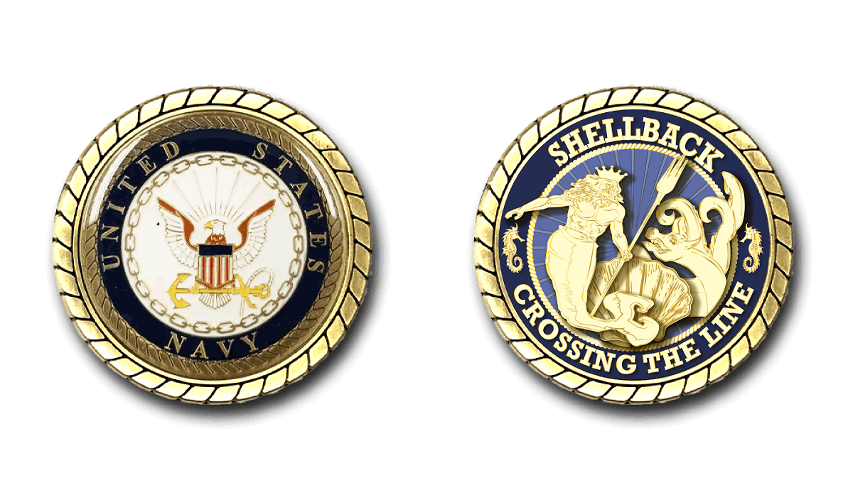 US Navy Shellback Challenge Coin