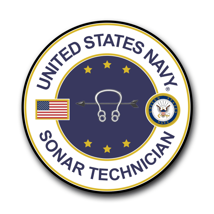 US Navy Sonar Technician Decal - US Navy Rating Decals - PriorService.com
