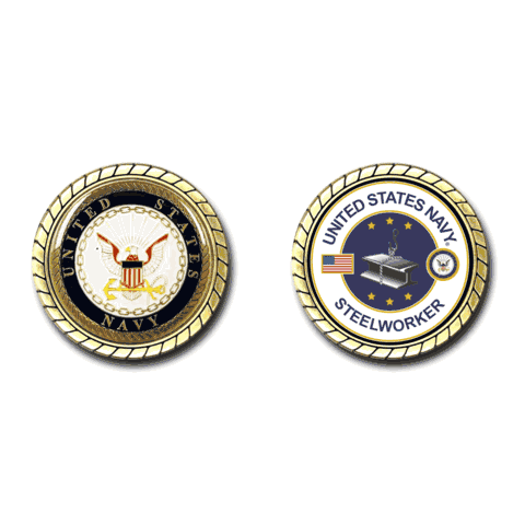 US Navy Steelworker Challenge Coin - US Navy Rating Challenge Coins ...