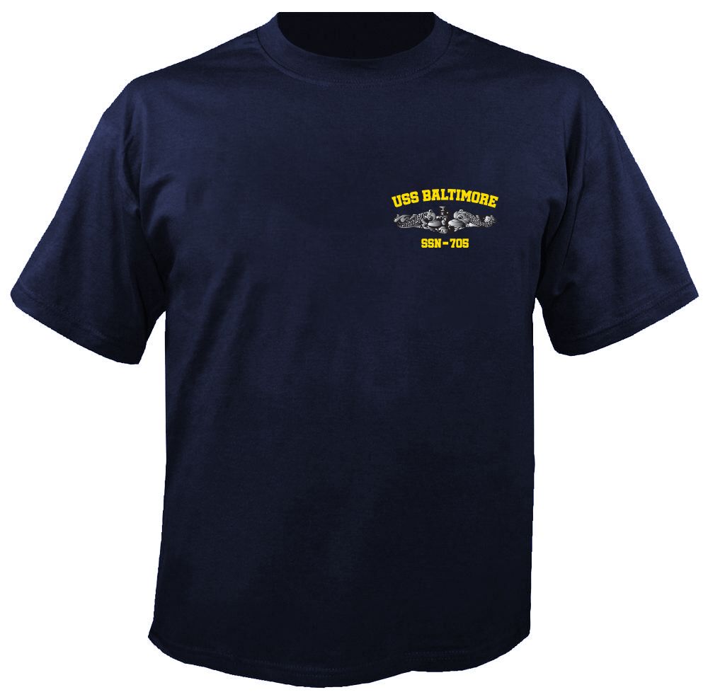US Navy Submarine Left Chest T-Shirt - US Navy T-Shirts - PriorService.com
