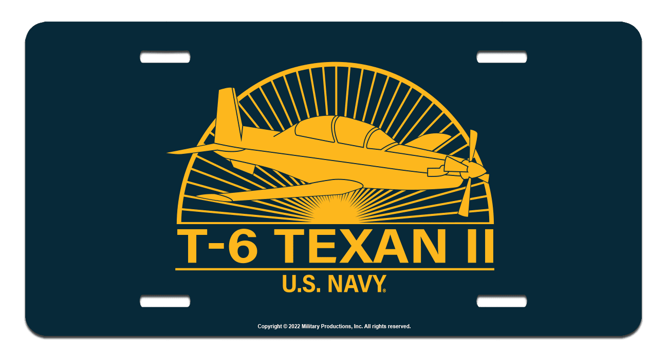 US Navy T-6 Texan II License Plate - US Navy Aircraft License Plates ...