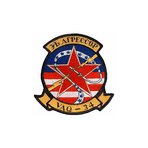 US Navy VAQ-34 3 1/2" Patch - Navy Patches - PriorService.com