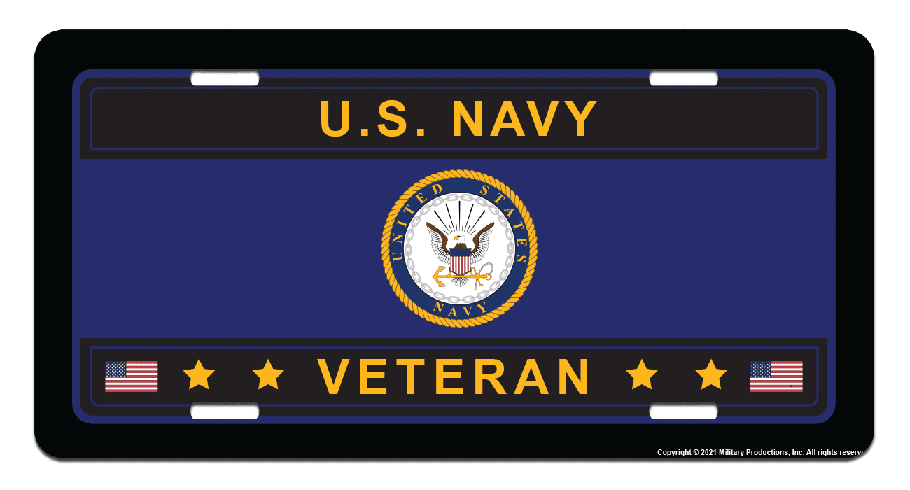US Navy Veteran License Plate - US Navy License Plates - PriorService.com
