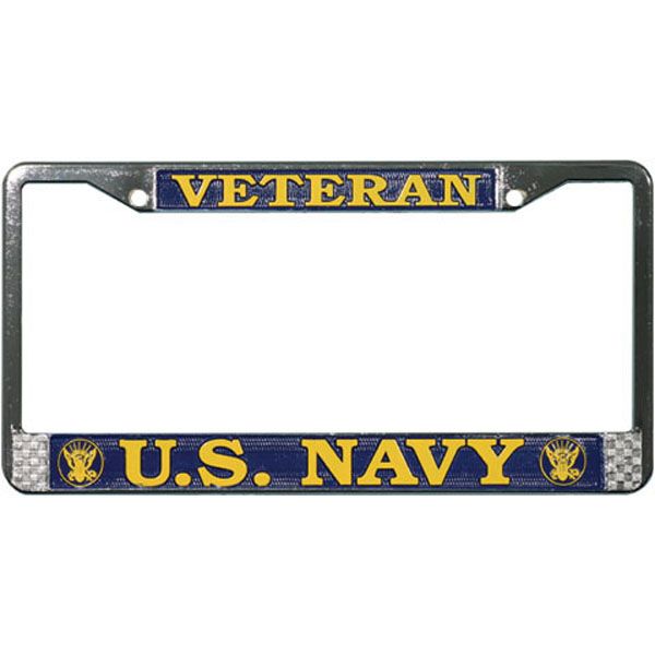 US Navy Veteran License Plate Frame - New License Plate Frames ...