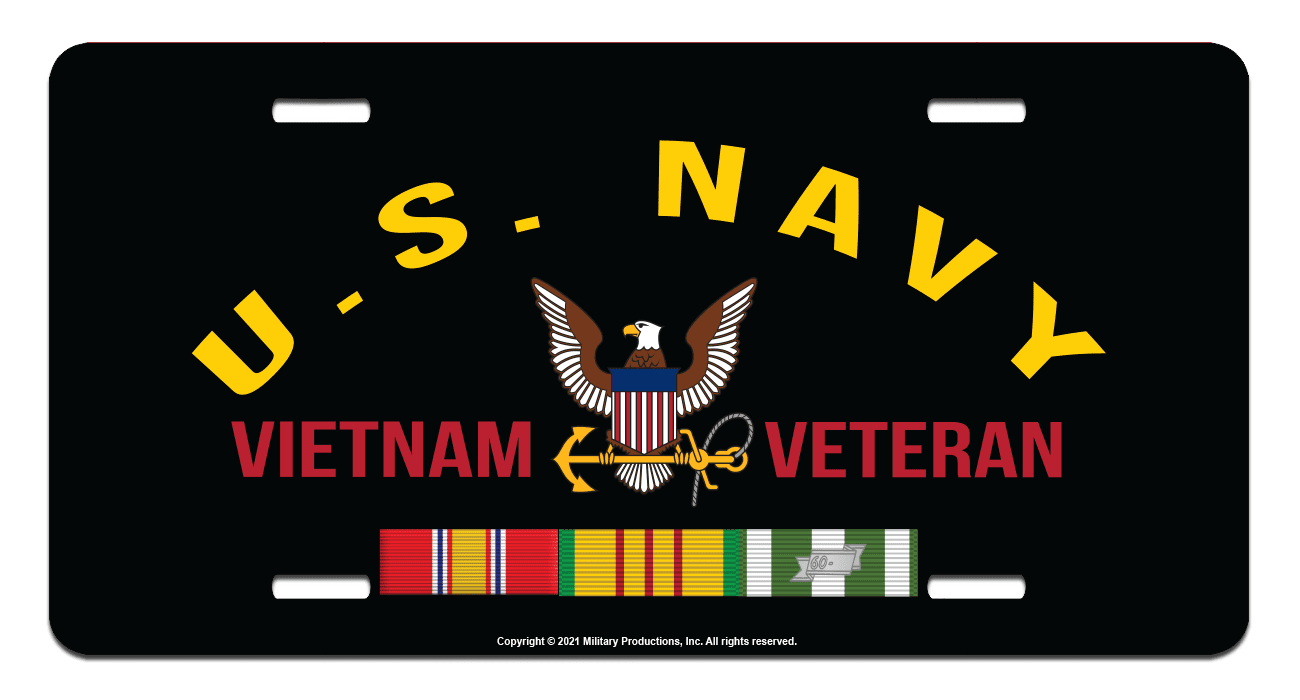 US Navy Vietnam Veteran License Plate - Vietnam Veteran License Plates ...
