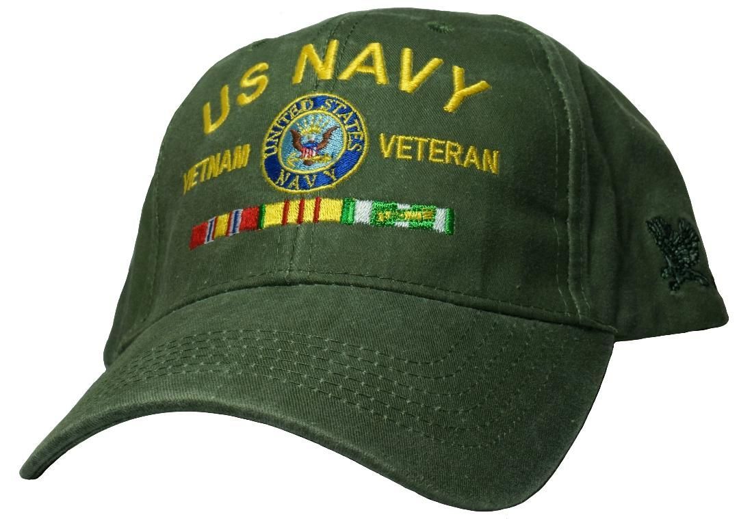 US Navy Vietnam Veteran OD Green Cap - New Vietnam Veteran Caps ...