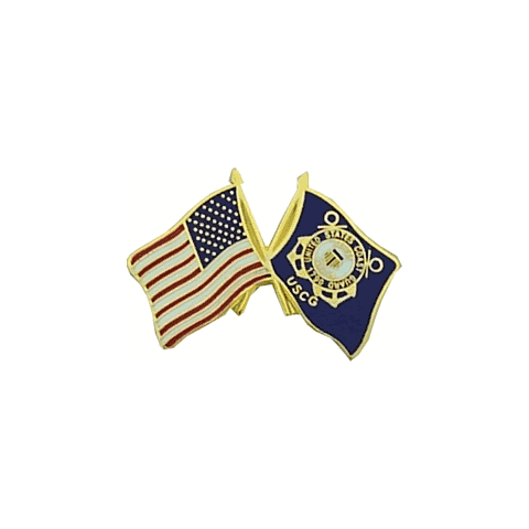 USA/Coast Guard Flag Pin - US Coast Guard Pins - PriorService.com