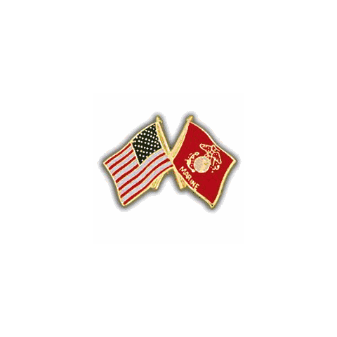 USA-USMC Flags Pin - Marine Corps Pins - PriorService.com