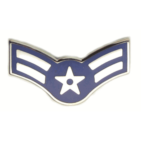 USAF Airman 1st Class E-3 Metal Rank Insignia - Air Force Metal Rank ...