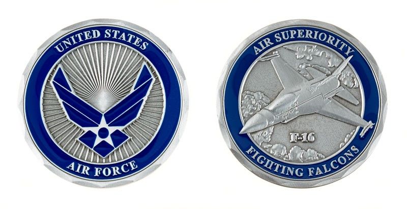 USAF F-16 Challenge Coin - New Challenge Coins - PriorService.com